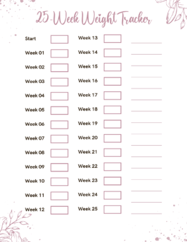 7 Super Cute Free Weight Loss Tracker Printables To Fast Track Your ...