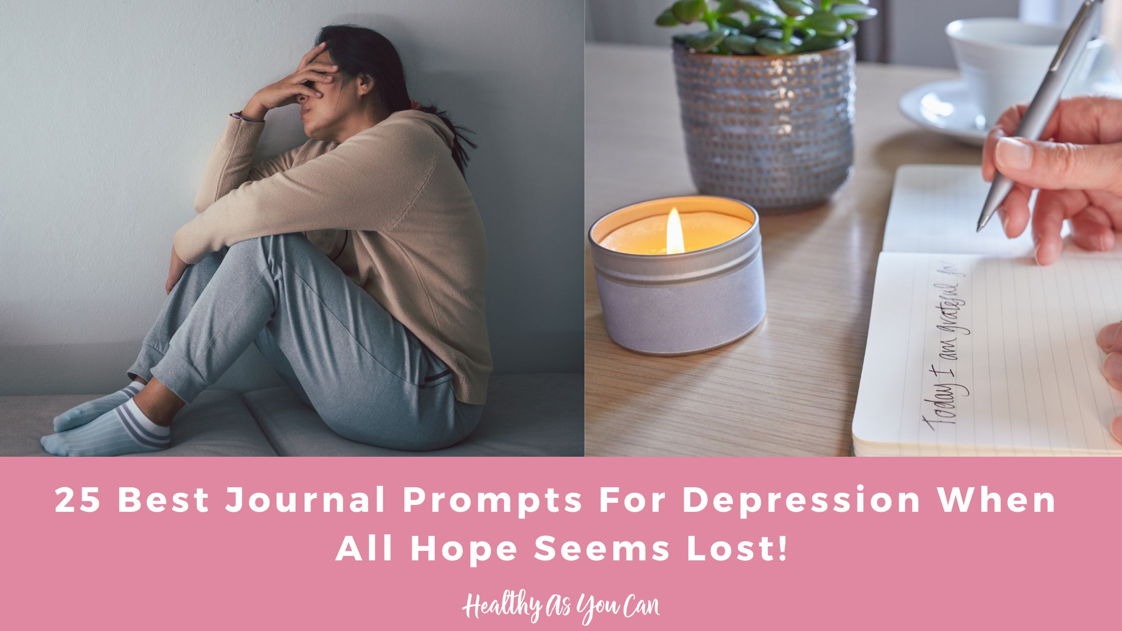 25 Journal Prompts for Women Struggling With Depression and Mental ...